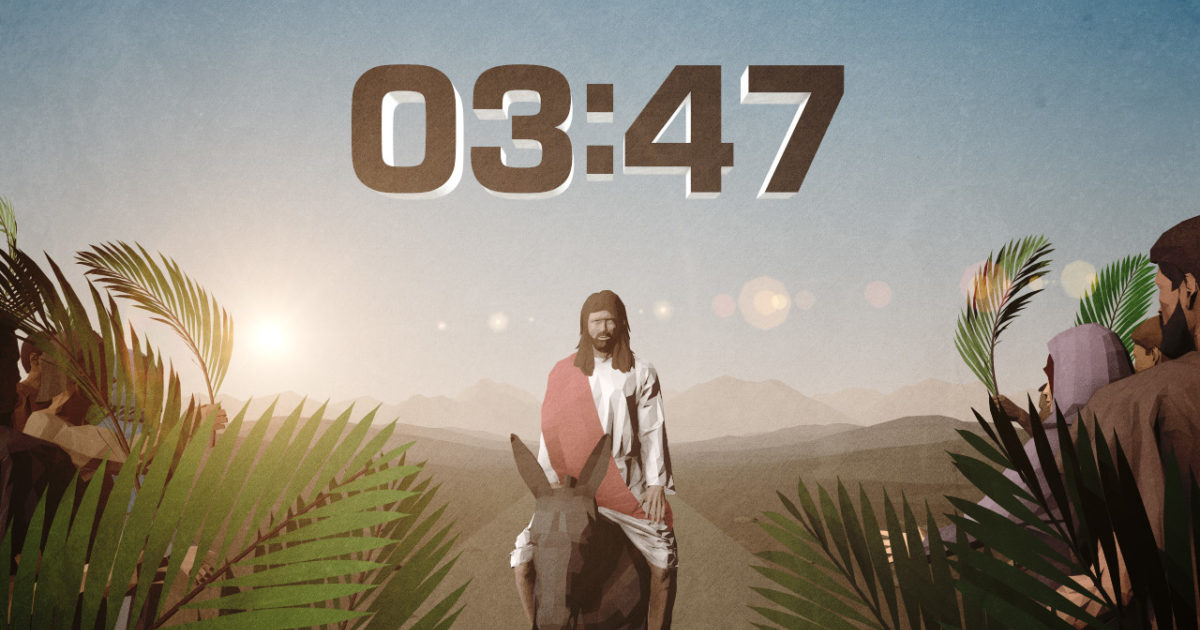 Palm Sunday Jerusalem Countdown