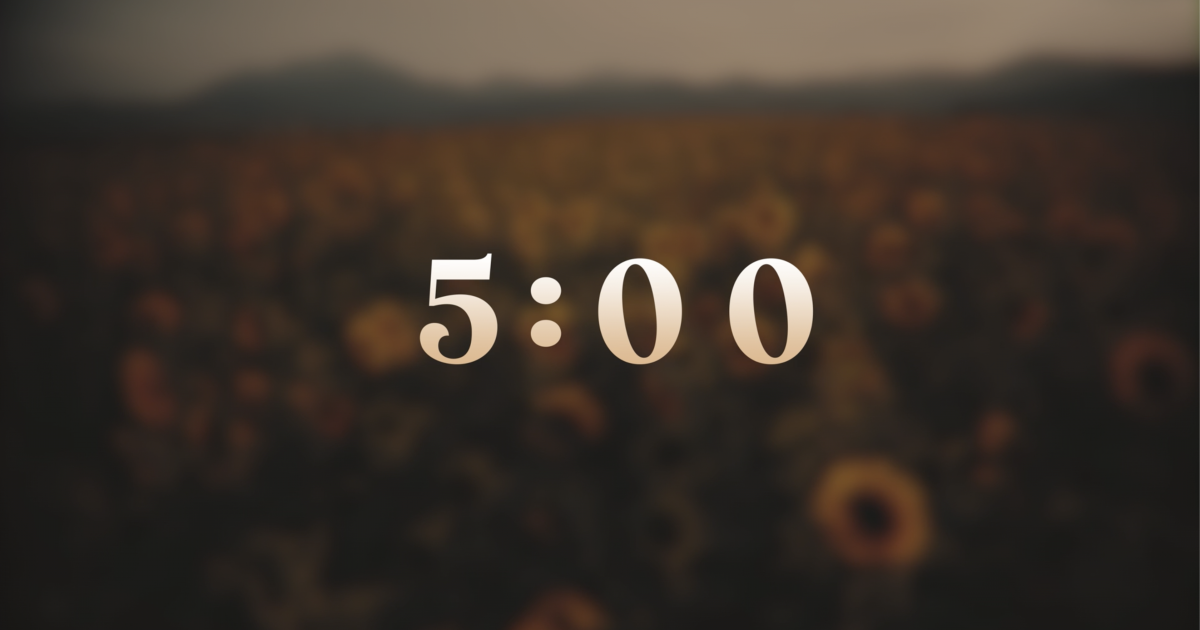 Vintage Sunflowers Countdown