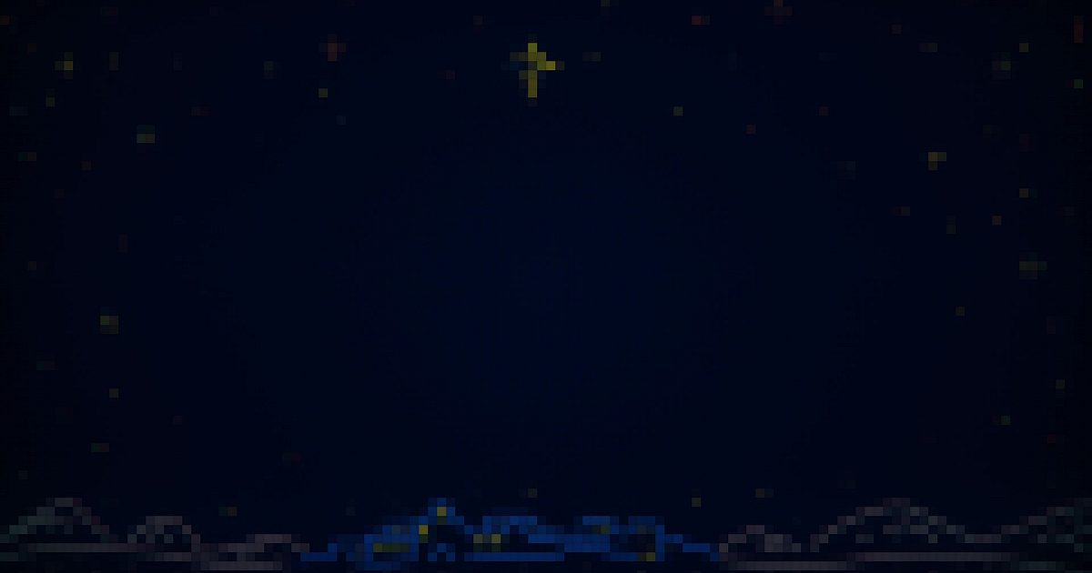 Christmas In Lights Bethlehem Pixel | Motion Video Background