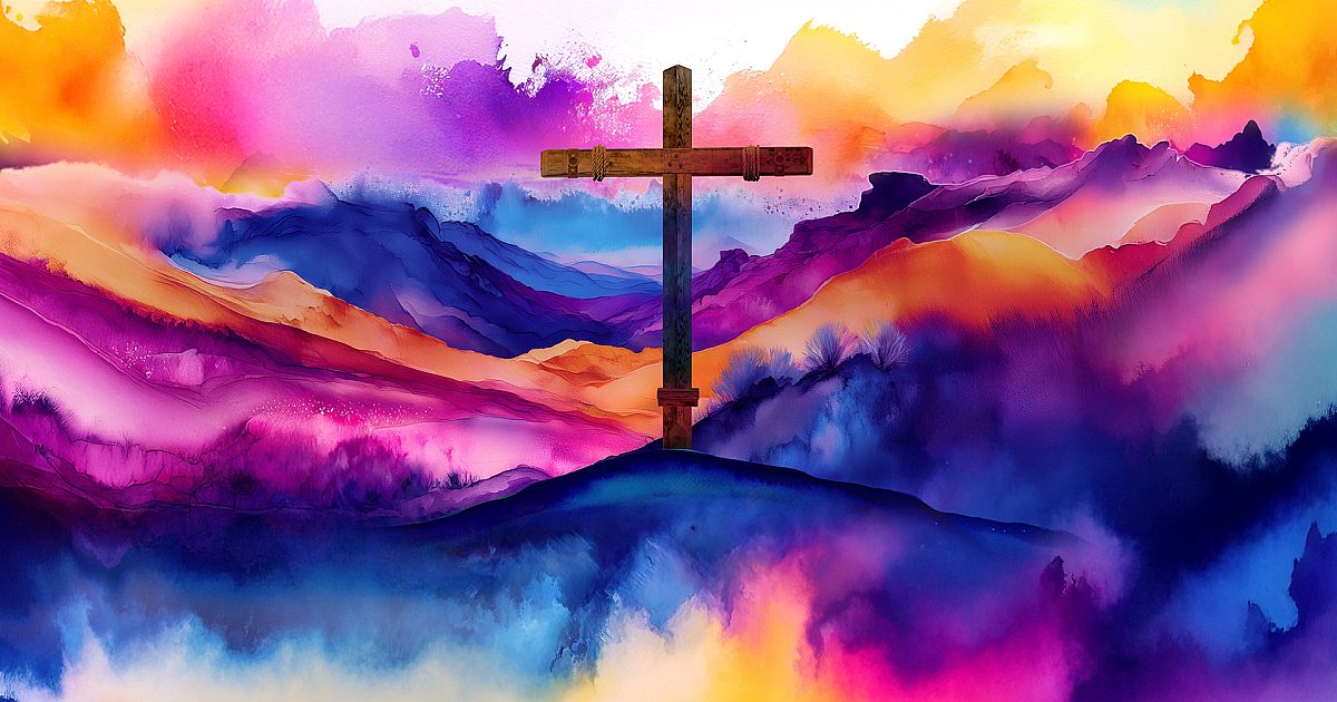 Easter Color Cross | Motion Video Background