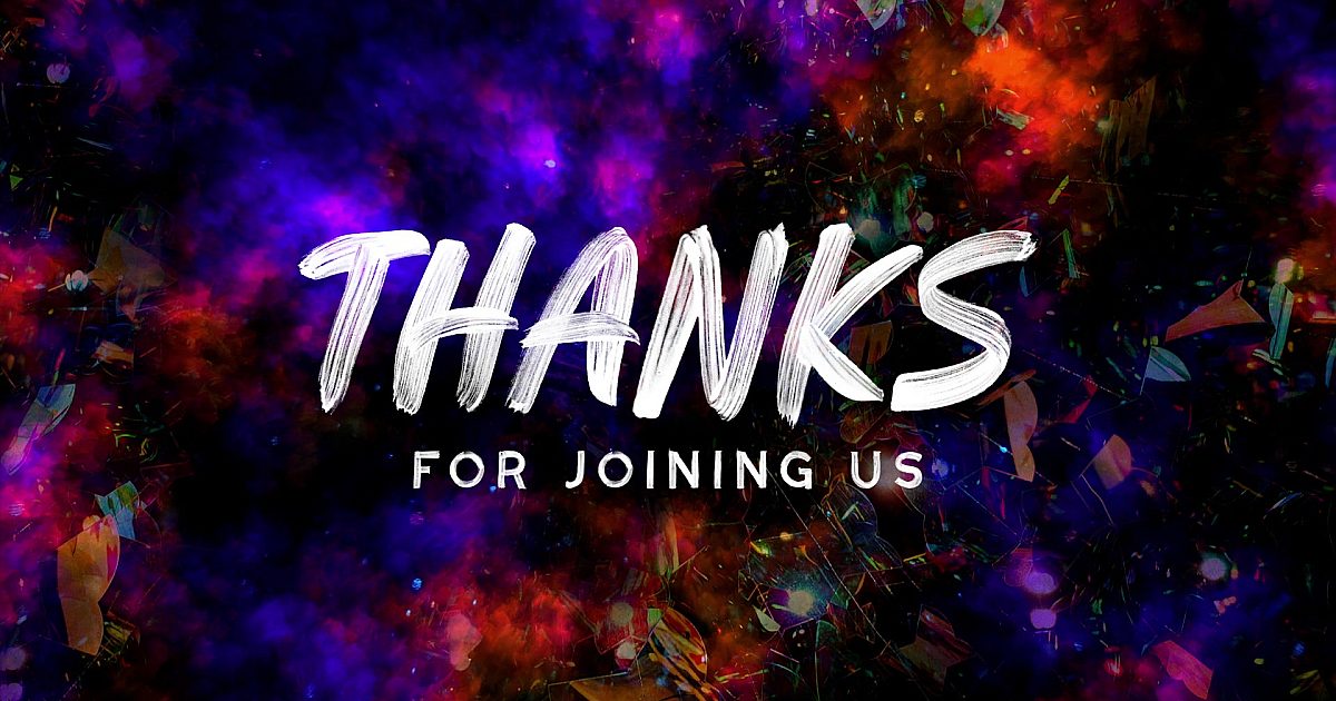 Vivid Light Thanks For Joining Us | Motion Video Background