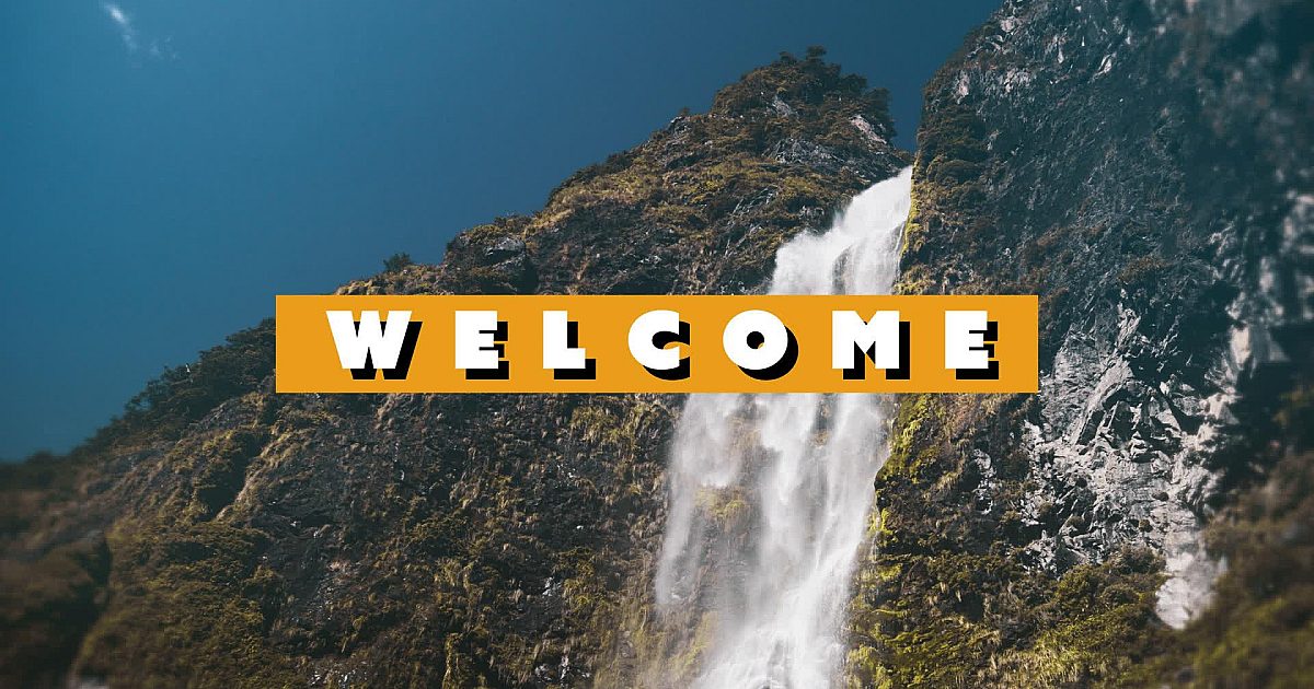 Waterfalls Welcome | Motion Video Background