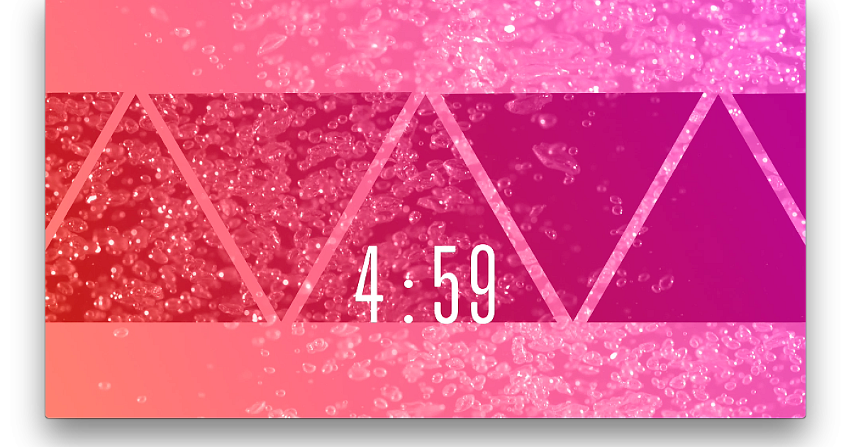 Neon Water Countdown